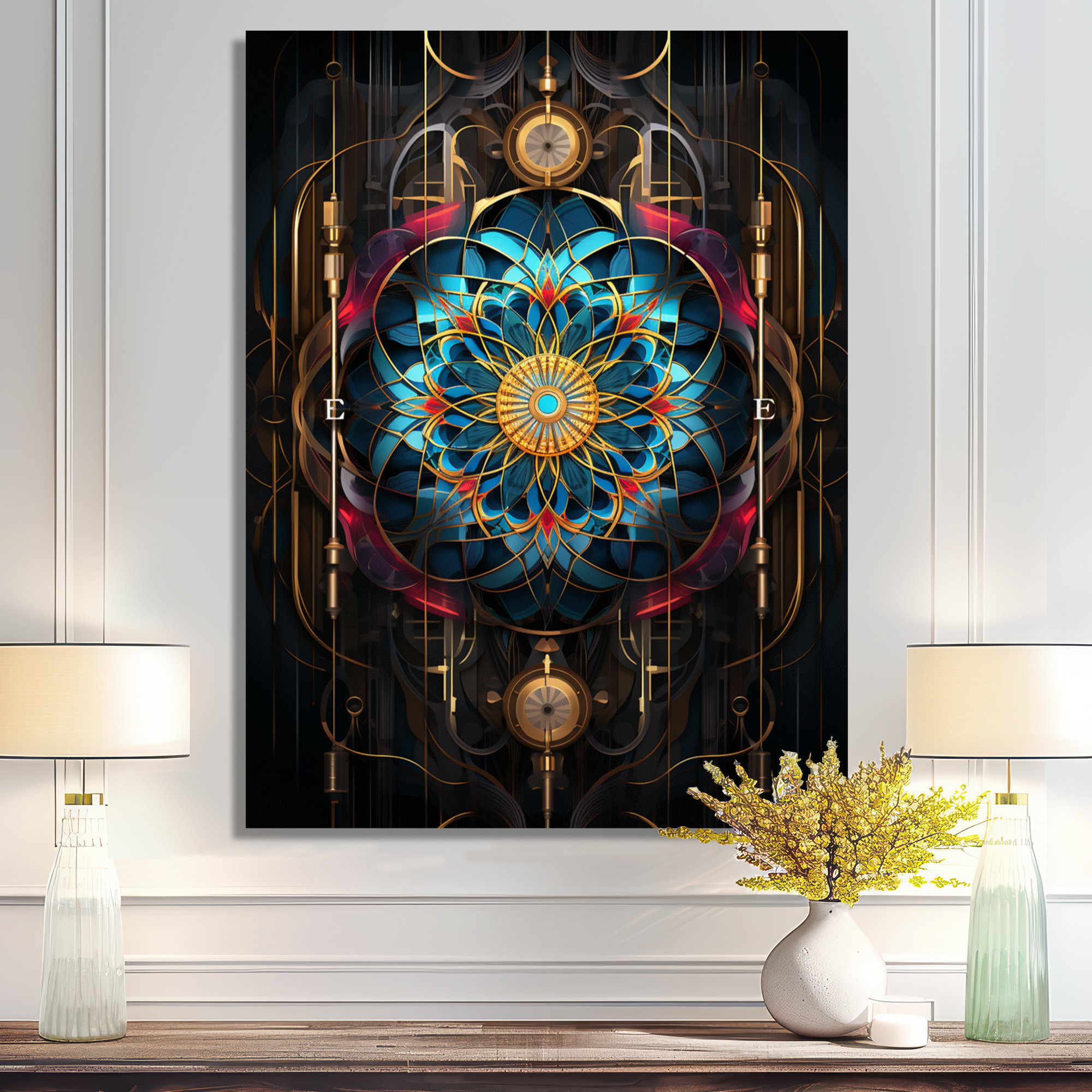 Bungalow Rose Cosmic Unity Mystic Star - Boho Mandala Wall Art Print ...