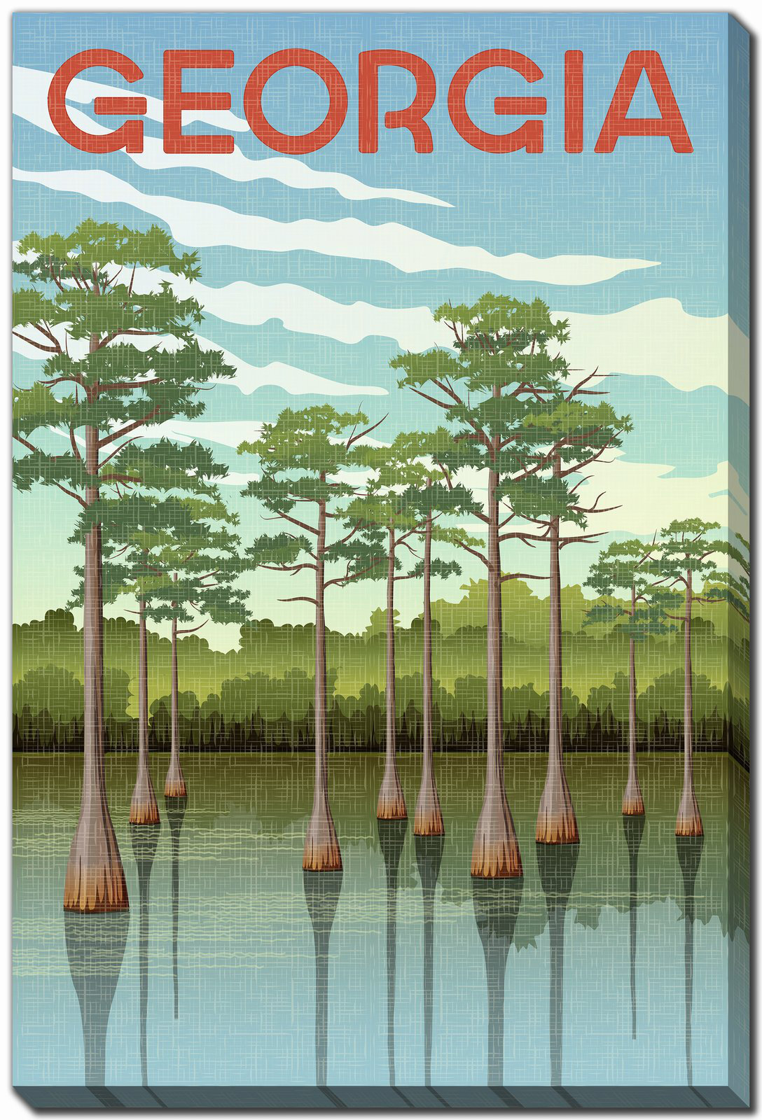 Fleur De Lis Living Georgia State Poster | Wayfair