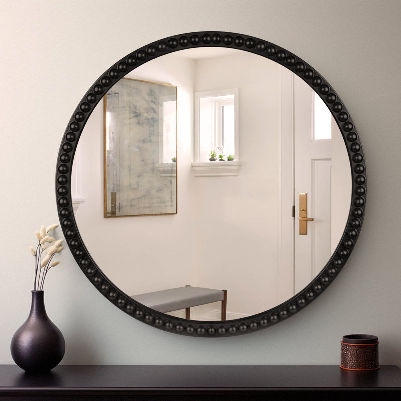 Dakota Fields Chelbe Round Wood Mirror & Reviews | Wayfair