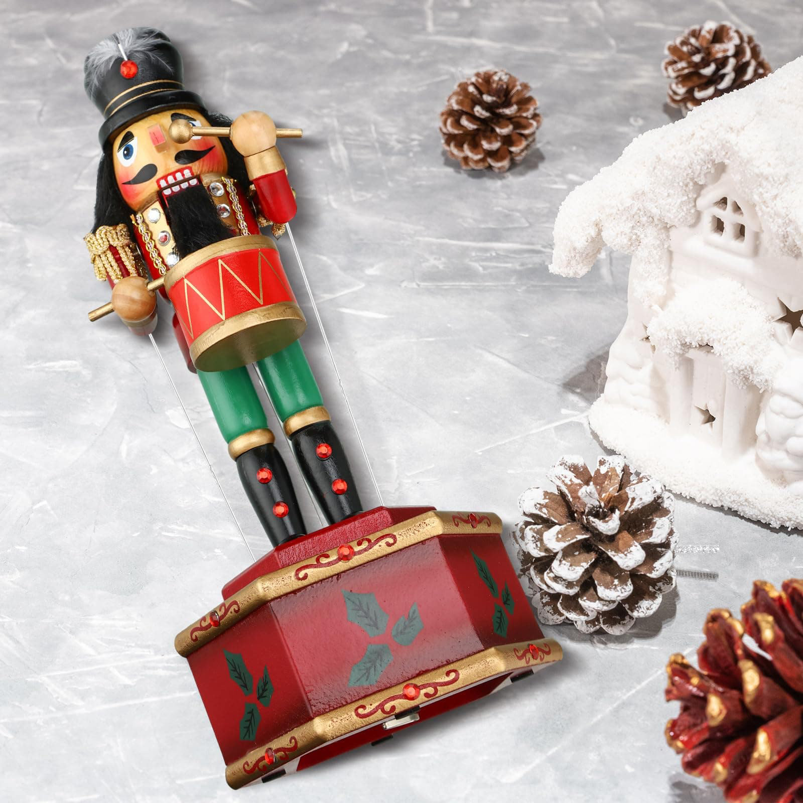 The Holiday Aisle® Nutcracker Music Box, Wooden Soldier Toy, Handmade ...