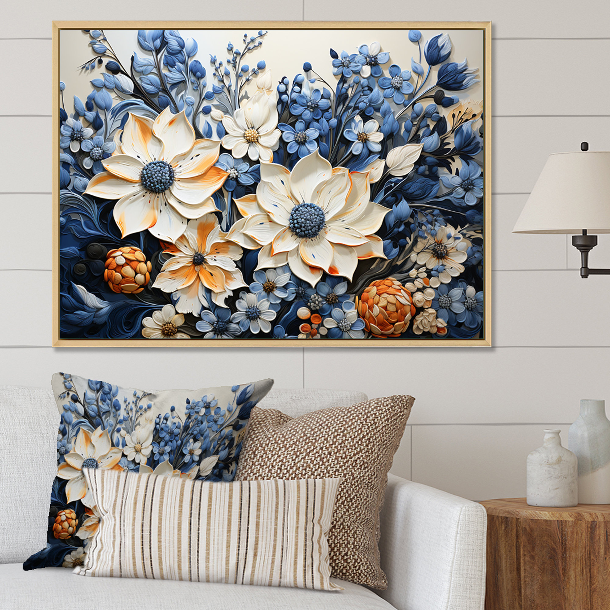 Design Art Blue Bonnets Simplicity Meadow IV - Blue Bonnets Wall Art ...