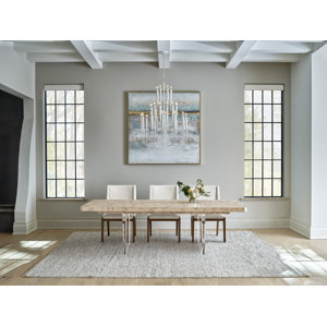 Miranda Kerr Home 86" to 106" Tranquility Burl and Acrylic Dining Table ...
