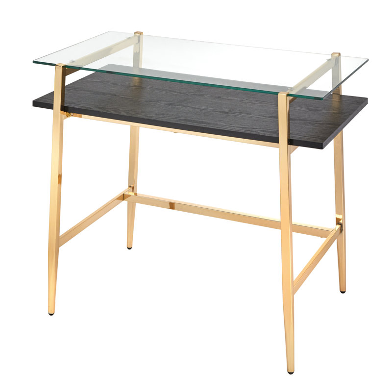 Mercer41 Geri Mid-Century Glass Desk & Reviews | Wayfair
