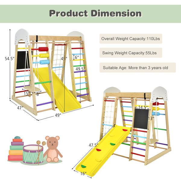 Costway 49'' W Indoor Wood Climber | Wayfair