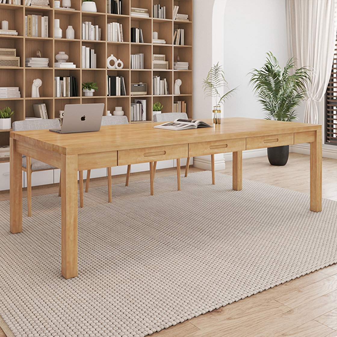 StyleCrafted Furniture Burlywood Rectangular Solid Wood desks | Wayfair