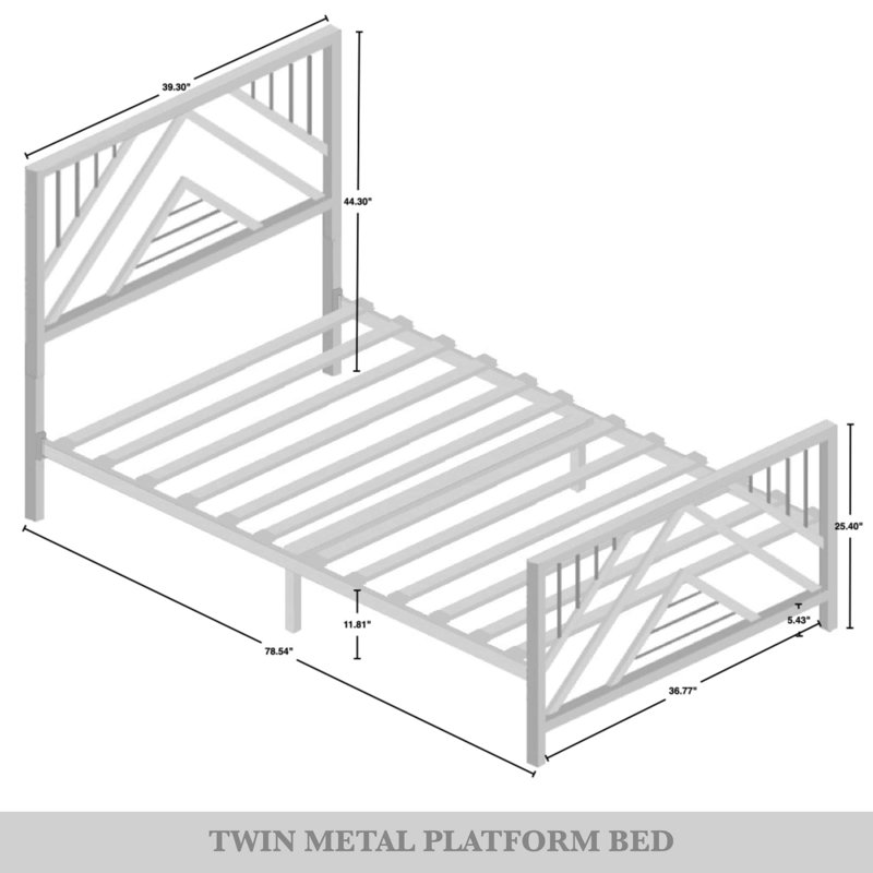 Latitude Run® Sherrard Metal Slat Bed & Reviews | Wayfair