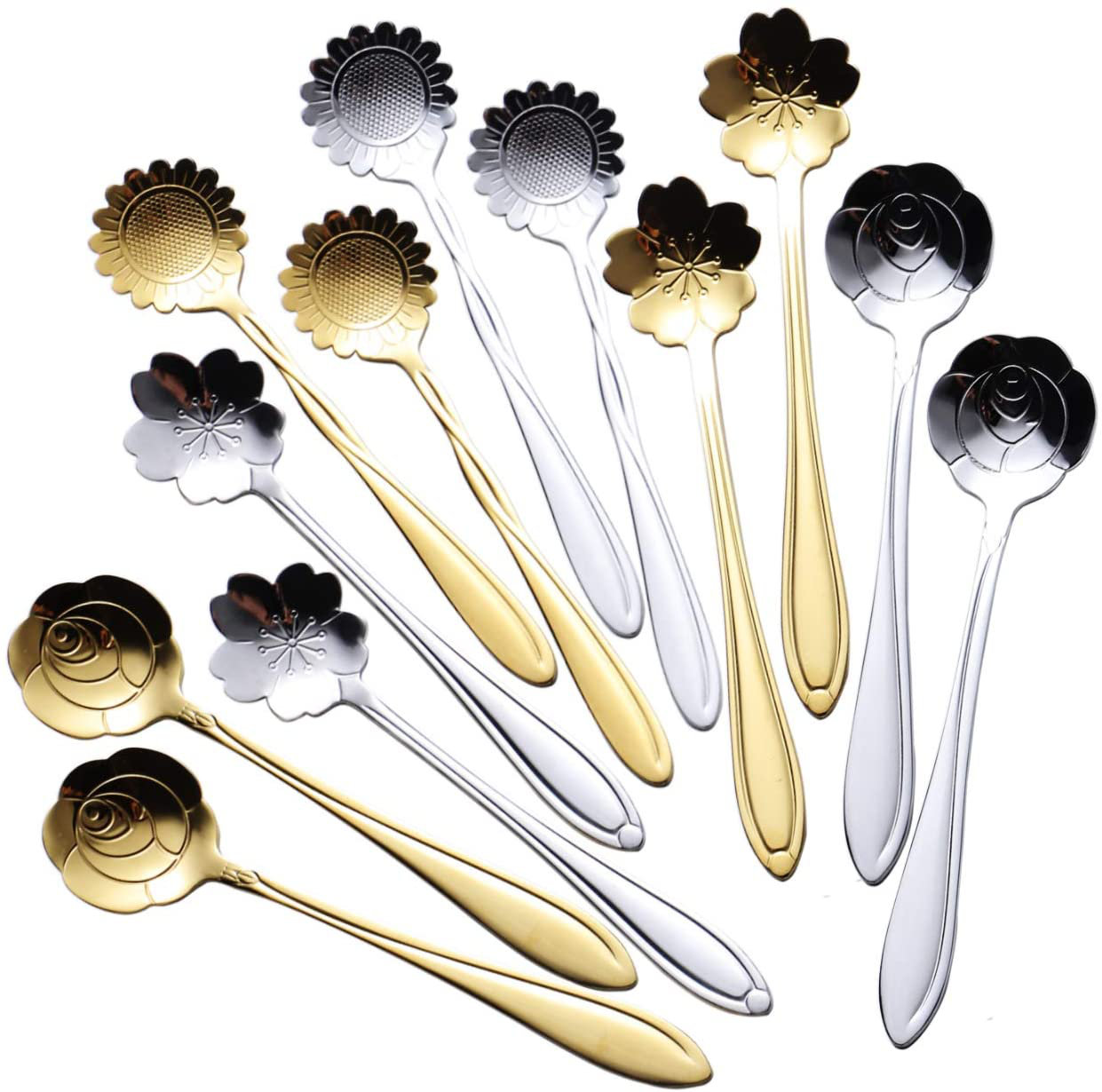 House of Hampton® Danyll Flower 18/10 Stainless Steel Teaspoon | Wayfair
