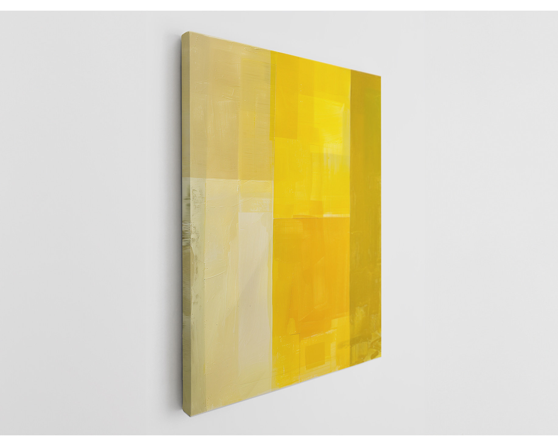 Best of Canvas Minimalist Abstract Yellow Painting Canvas Print | Wayfair