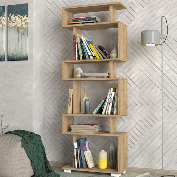 Union Rustic Kinclair 162.9cm H x 60cm W Geometric Bookcase | Wayfair.co.uk