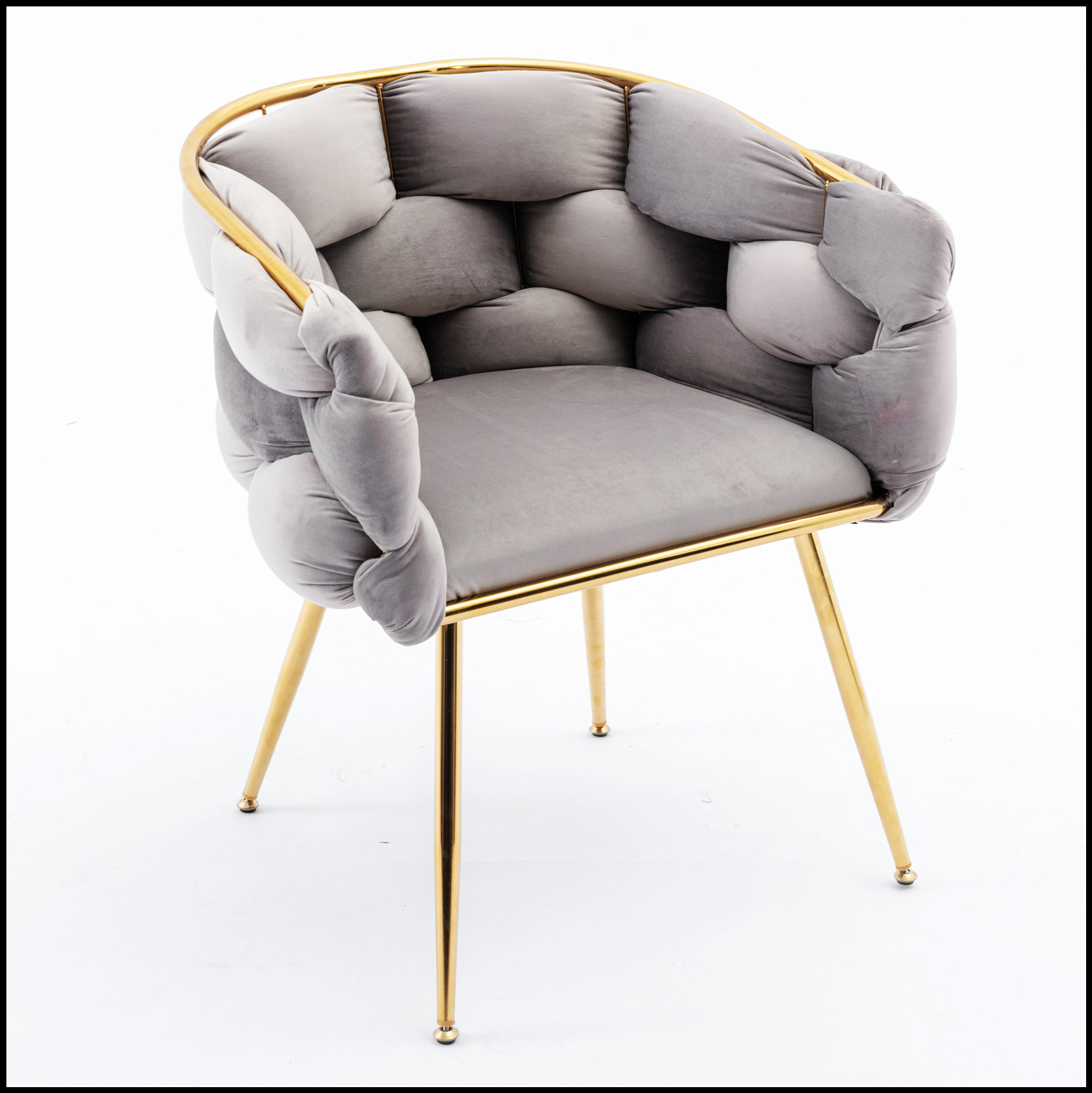 Mercer41 Luxurious Velvet Single Sofa Chair for Relaxation and Stylish ...