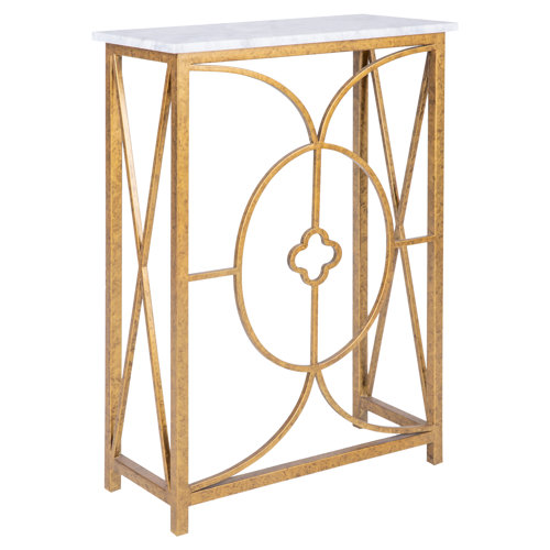 ellahome Petite 26'' Stone Top Console Table | Wayfair