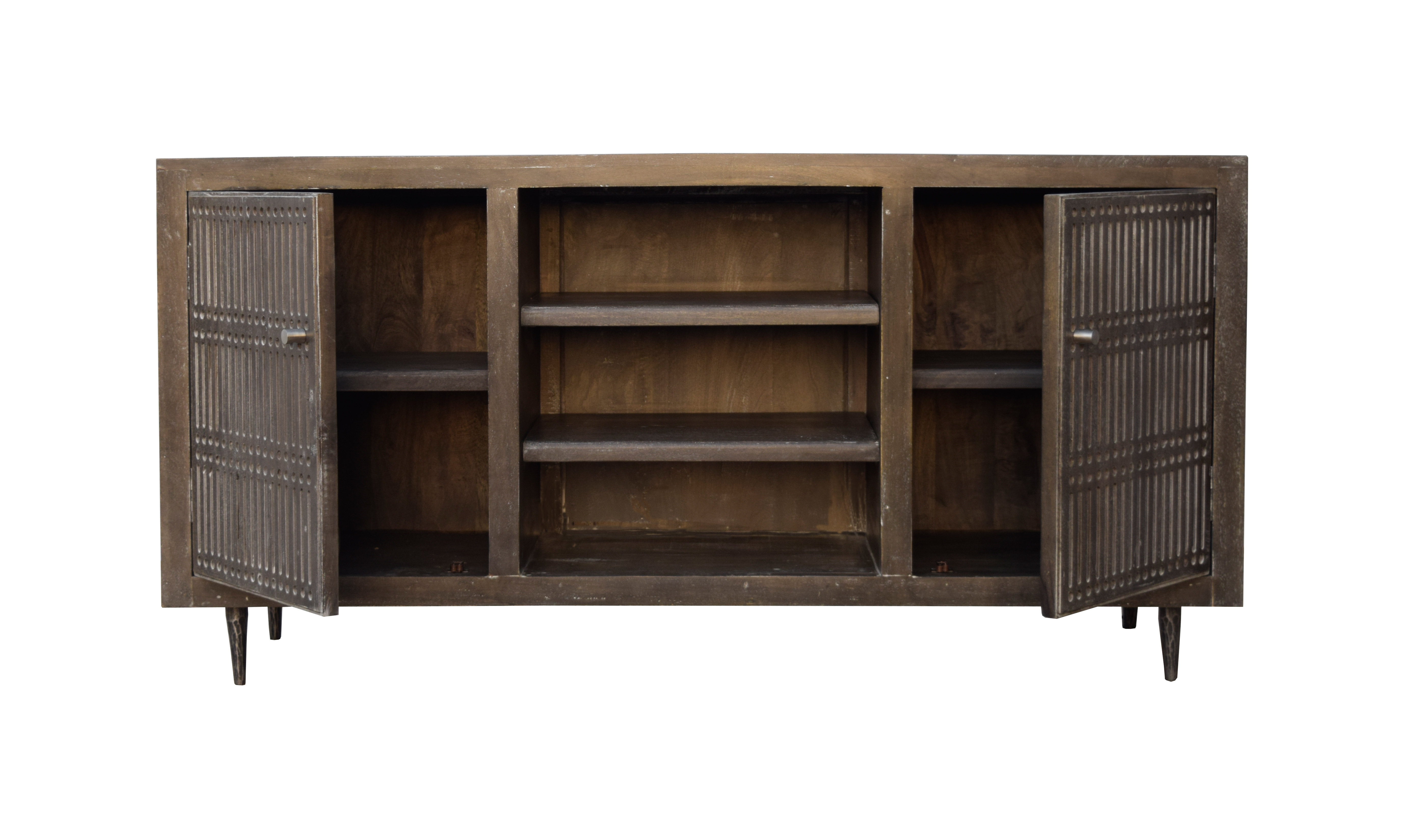 Dakota Fields Leicester 72'' Solid Mango Wood TV Stand for TVs up to 85 ...