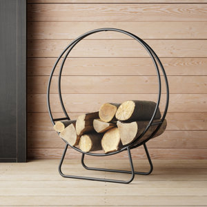 Steelside™ Wallace Steel Round Firewood Log Rack & Reviews | Wayfair