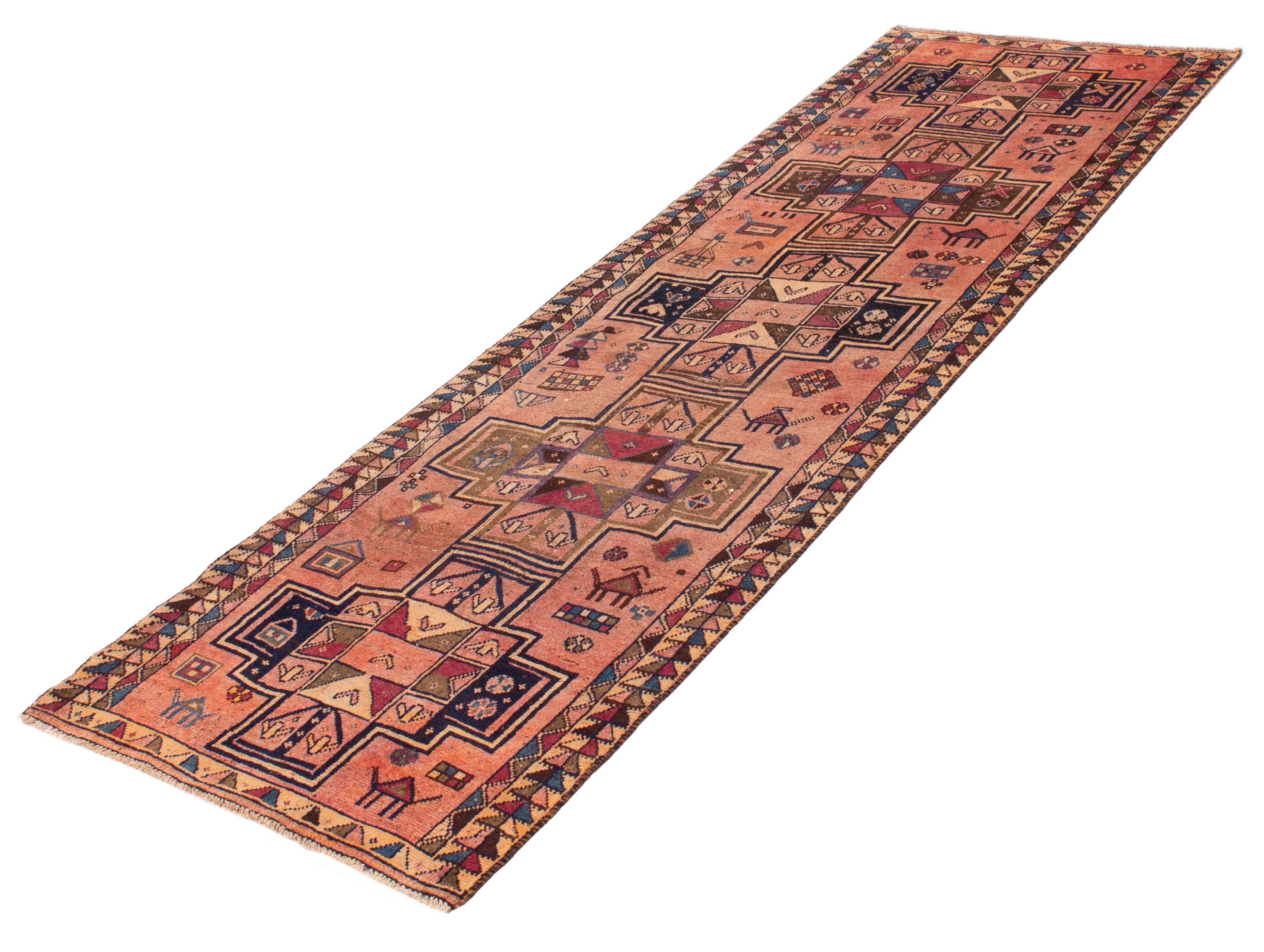 Isabelline One-of-a-Kind Amaru Hand-Knotted 2000s 3'7" x 11'6" Runner ...