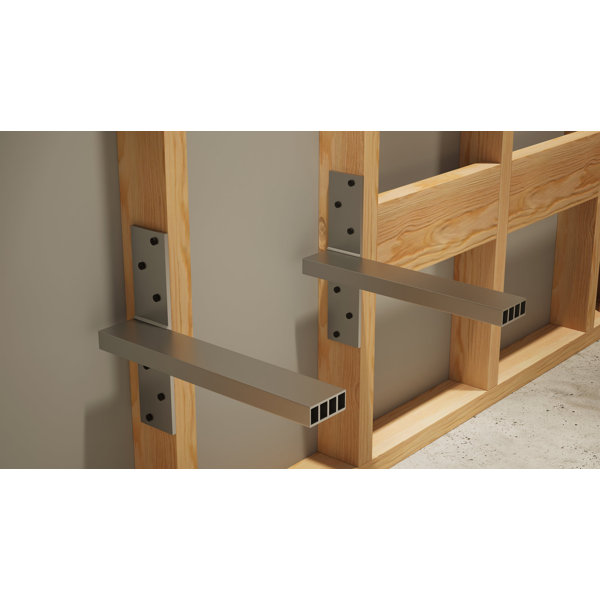 The Original Granite Bracket Floating Shower Bench Kit with Orange ...