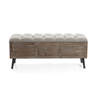 August Grove® Elmont 47.2" W Rustic Farmhouse Upholstered Storage Bench ...