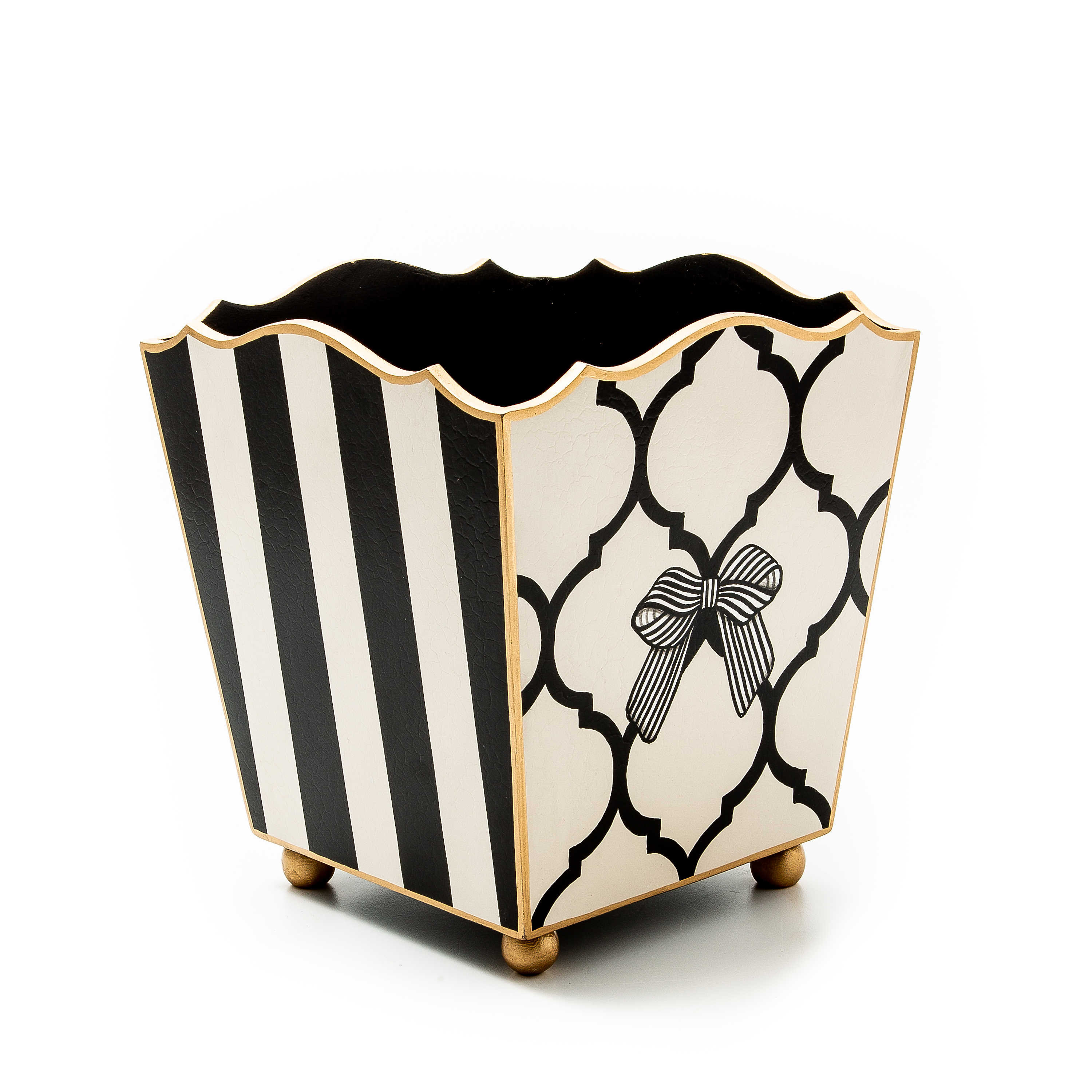 MacKenzie-Childs Pretty As a Bow Waste Bin & Reviews | Wayfair