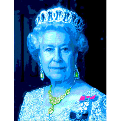 RFA Decor Poker Face - Queen Elizabeth II by Larry Laslo - Wrapped ...