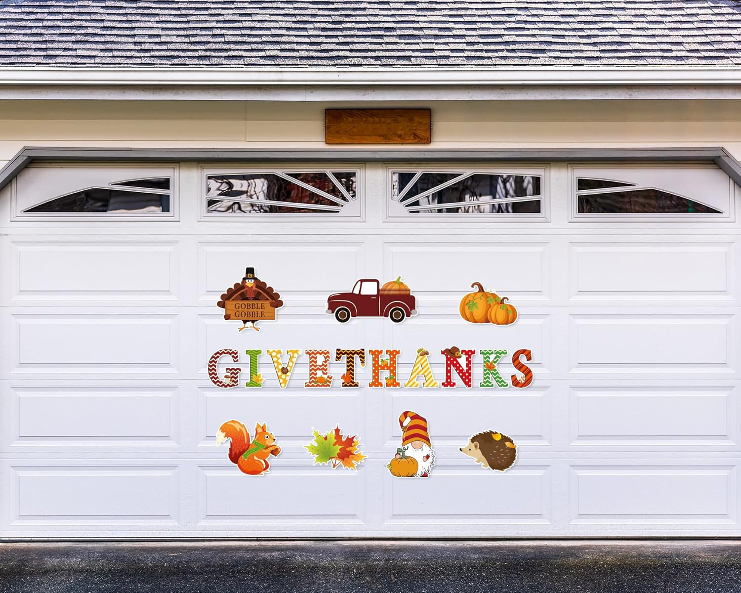 The Holiday Aisle® Fall Garage Door Decorations Magnetic GIVE Thanks ...