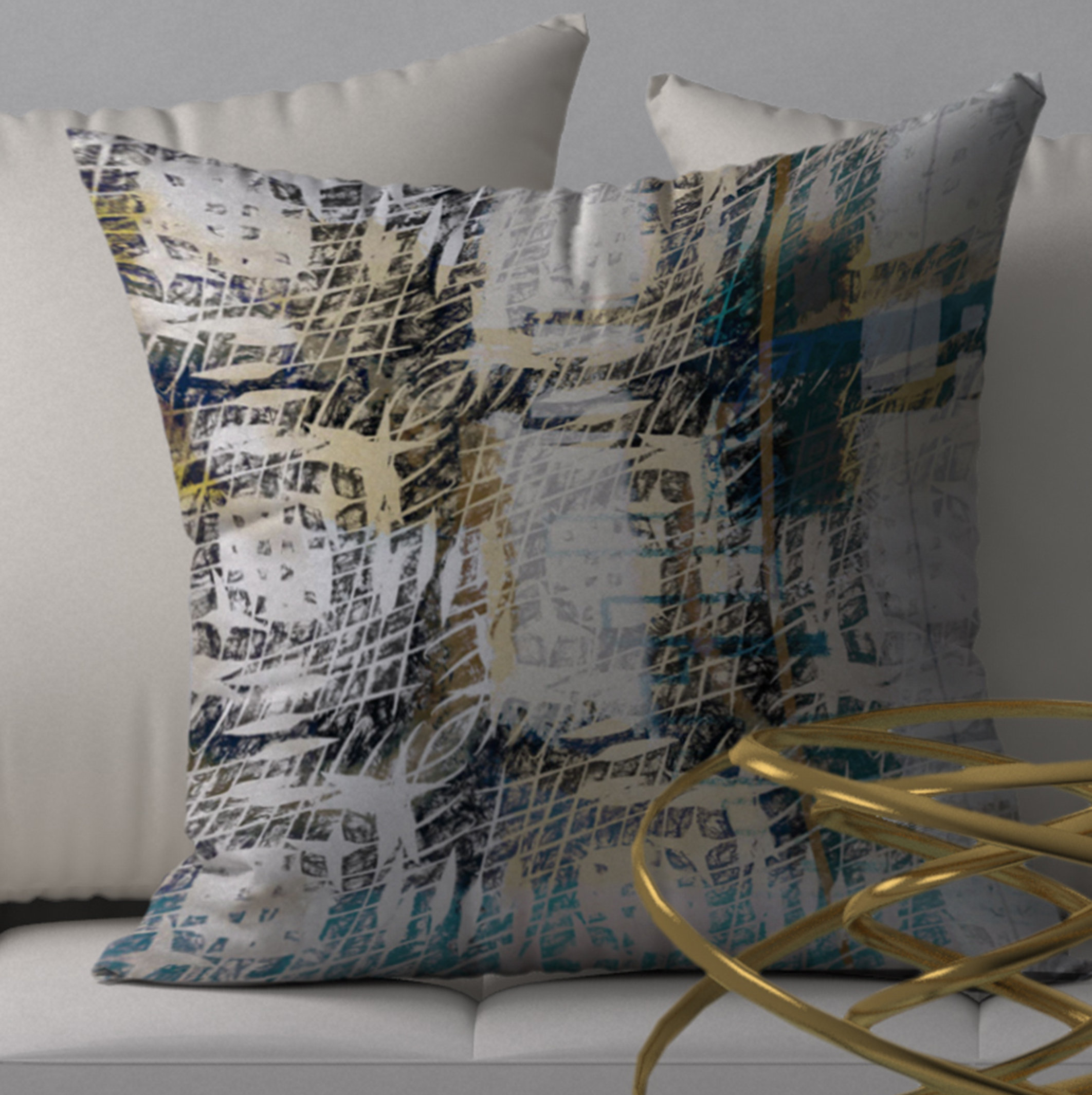 LeRoi Products Abstract Reversible Throw Pillow | Wayfair