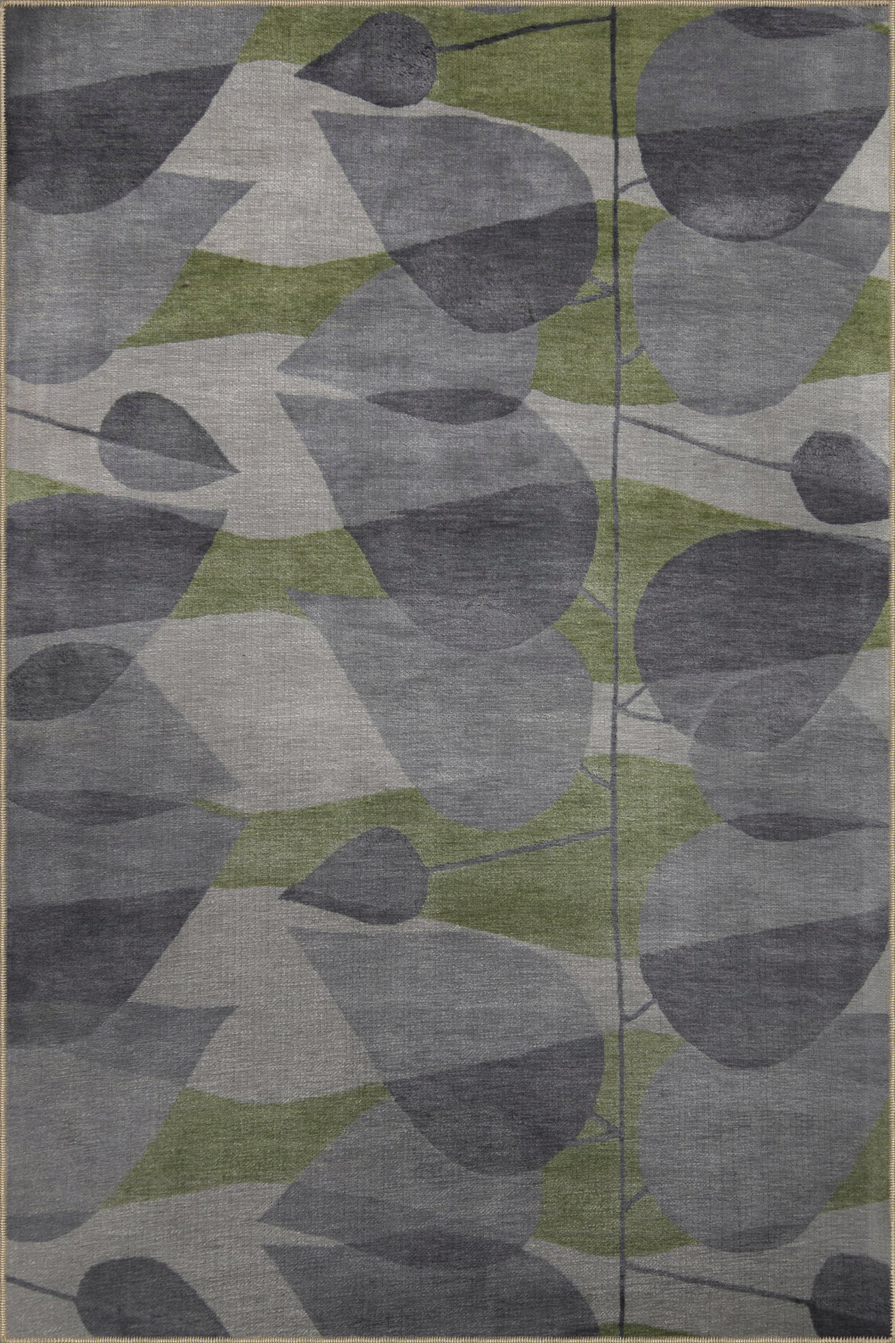 Corrigan Studio® Gray Green Themed Abstract Geometric Pattern Creative ...