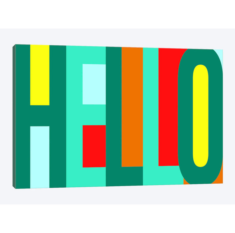 Bless international Hello On Canvas by PI Studio Graphic Art | Wayfair