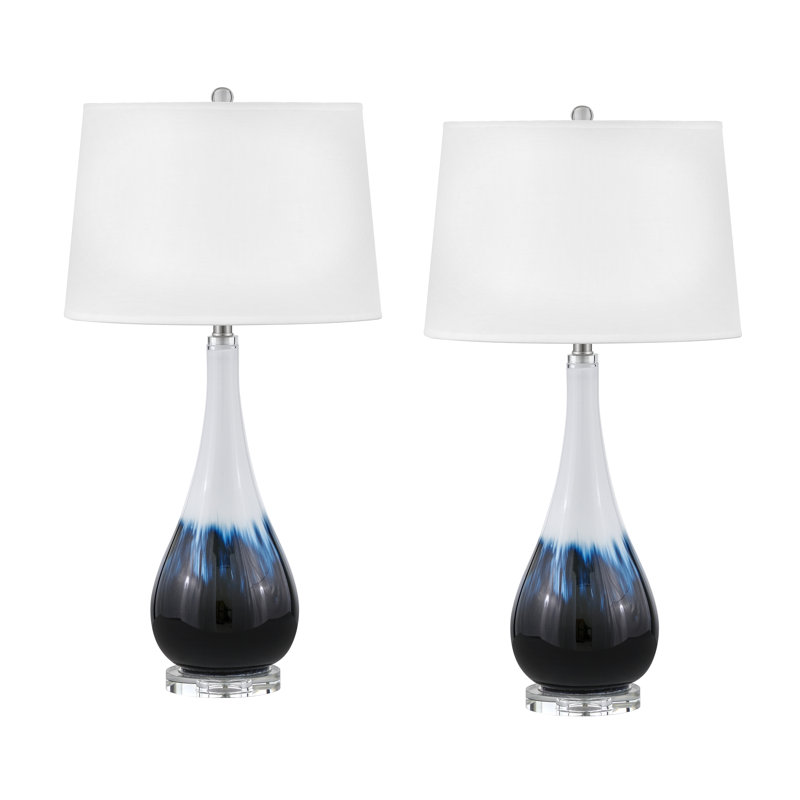 Medallion Lighting Glass USB Table Lamp | Wayfair