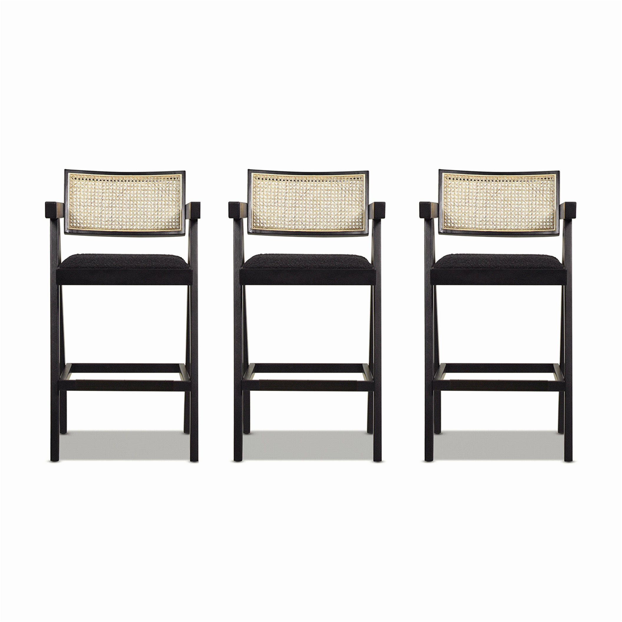 Creationstry Chic Resin Webbing Back Bar Stool Set, Enhancing Your Bar ...