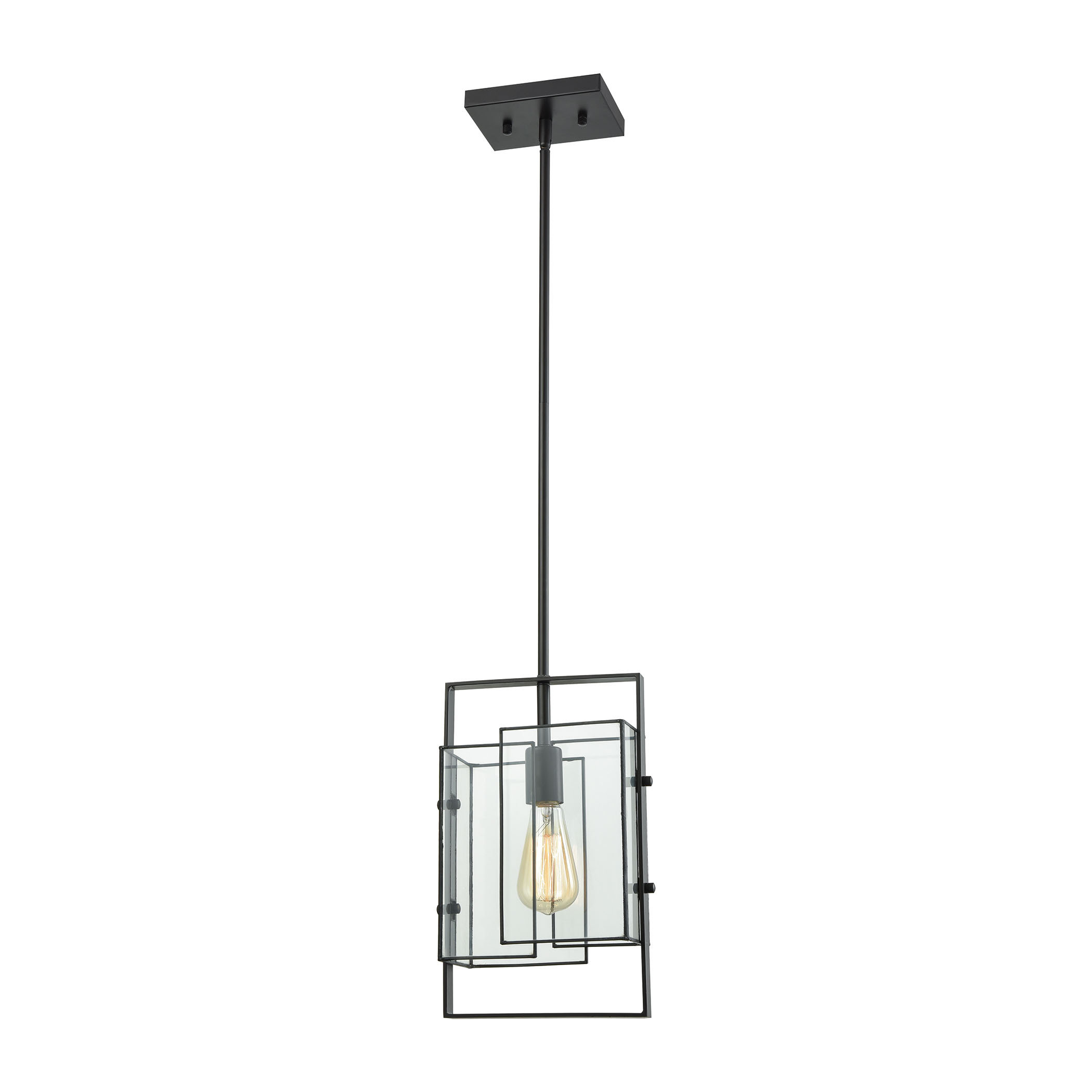 Brayden Studio Ximena 1 - Light Single Square / Rectangle Pendant ...