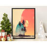 Lark Manor Island Dream Scene Beach Palm Trees Art Framed Poster ...