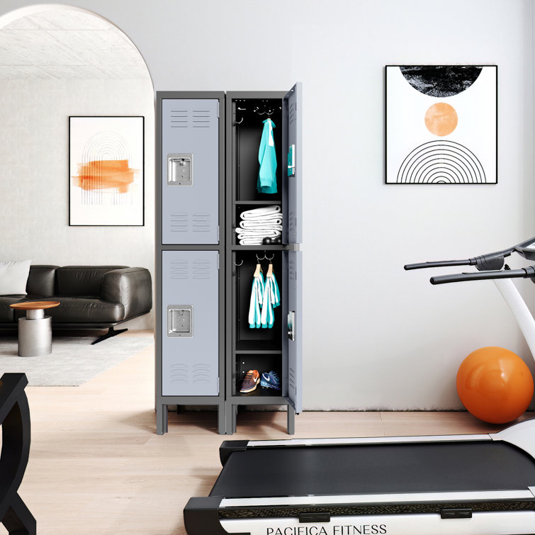 Dsarui Metal 2 - Tier 12.01'' Gym Locker with Padlock & Reviews | Wayfair