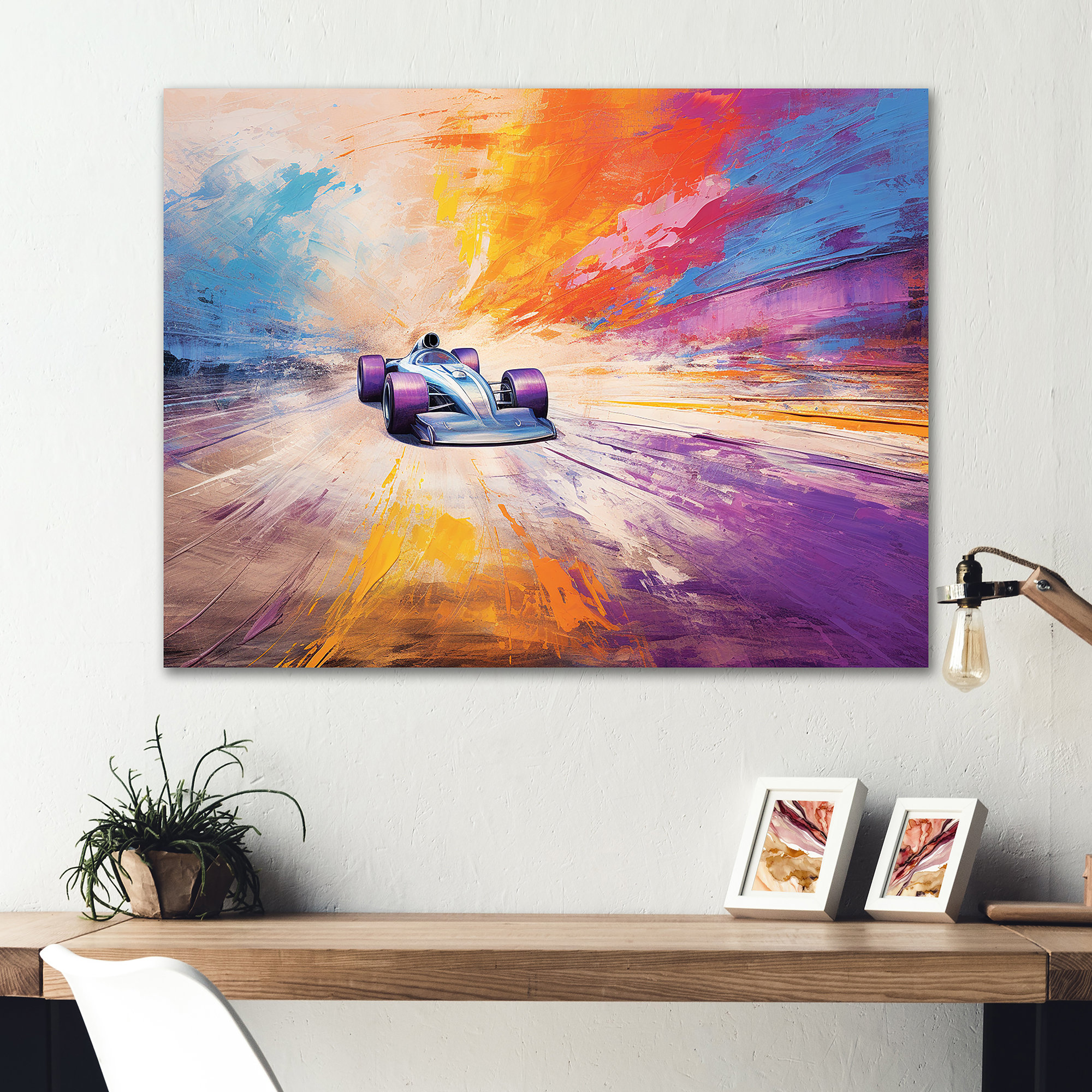 Lark Manor™ Colorful Formula Car Race Track II - Race Tracks Metal Wall ...