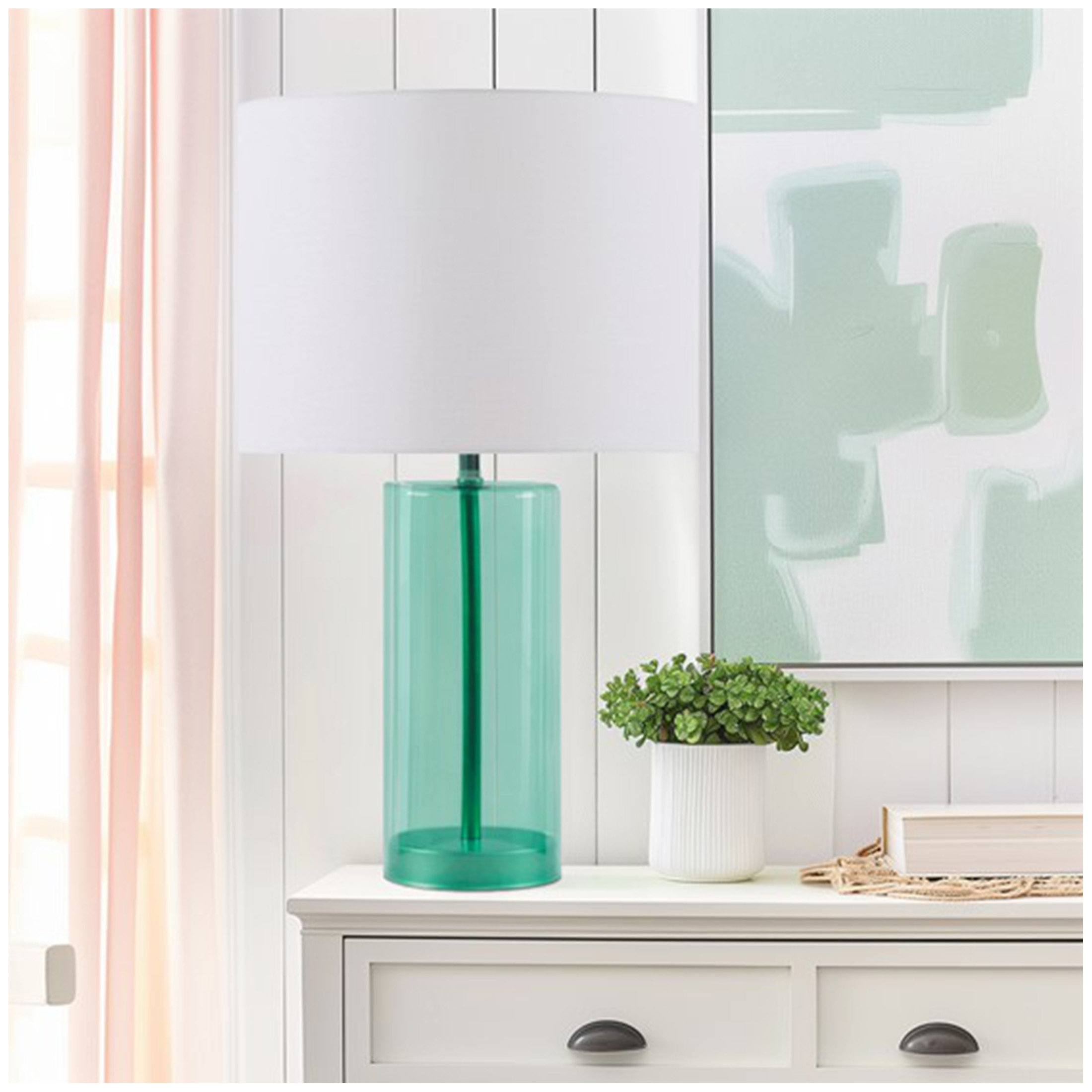 Latitude Run® Glass Table Lamp See below | Wayfair