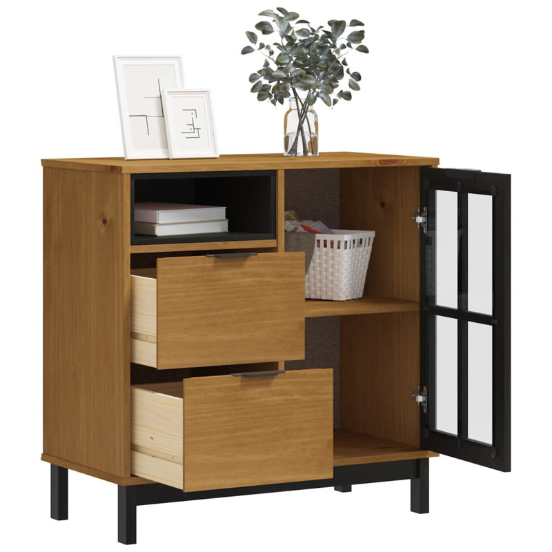 Hokku Designs Kimete Solid Wood 1 - Door Accent Cabinet | Wayfair