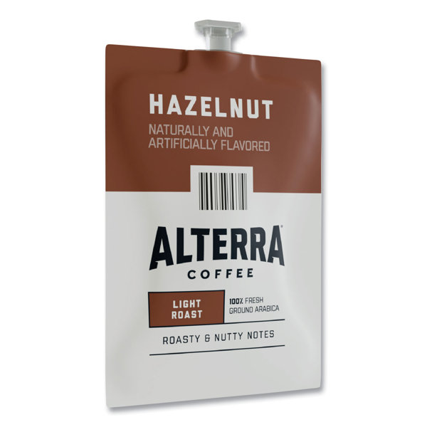 FLAVIAAlterra Hazelnut Coffee Freshpack, Hazelnut, 0.23 Oz Pouch, 100 ...
