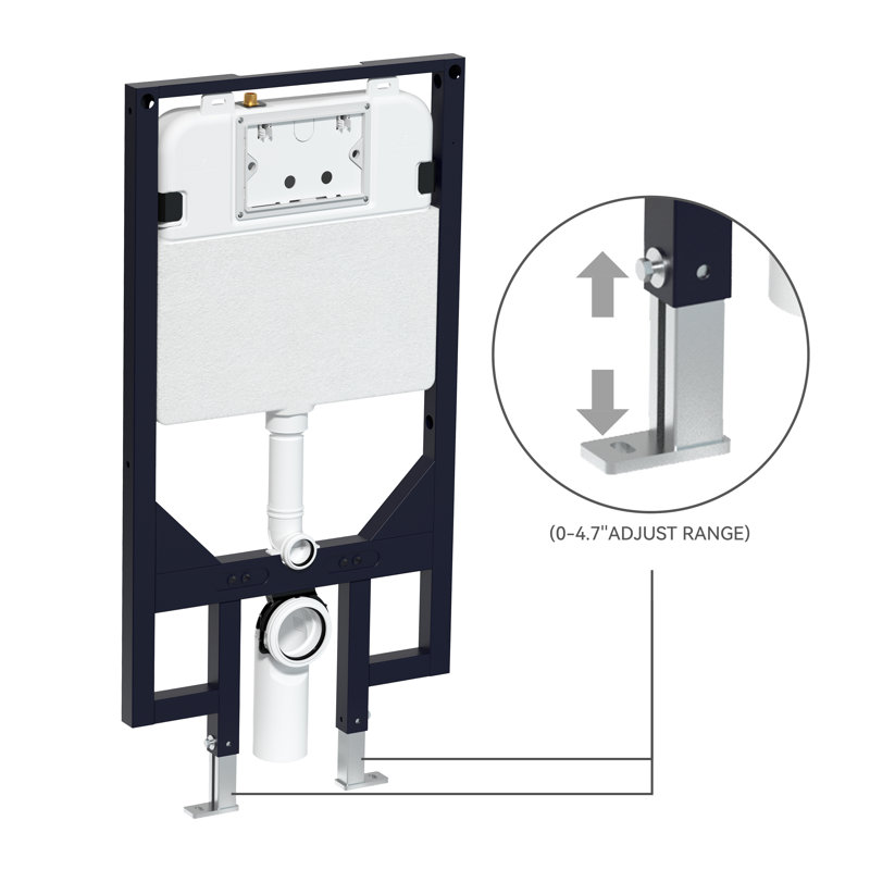 R&T Concealed Toilet Carrier Frame with Dual Flush Tank | Wayfair