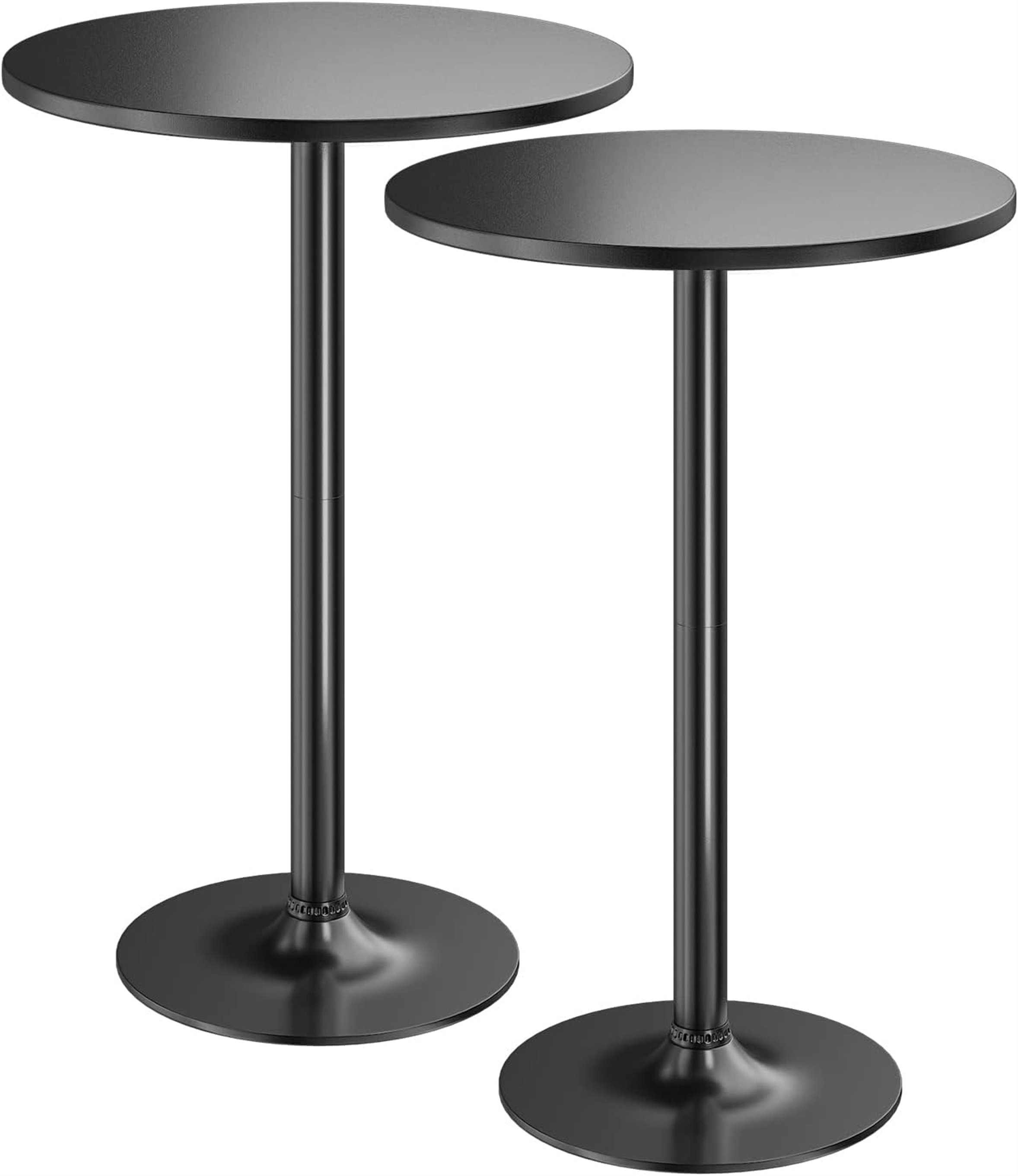 George Oliver Round Bar Height Cocktail Table Metal Base MDF Top ...