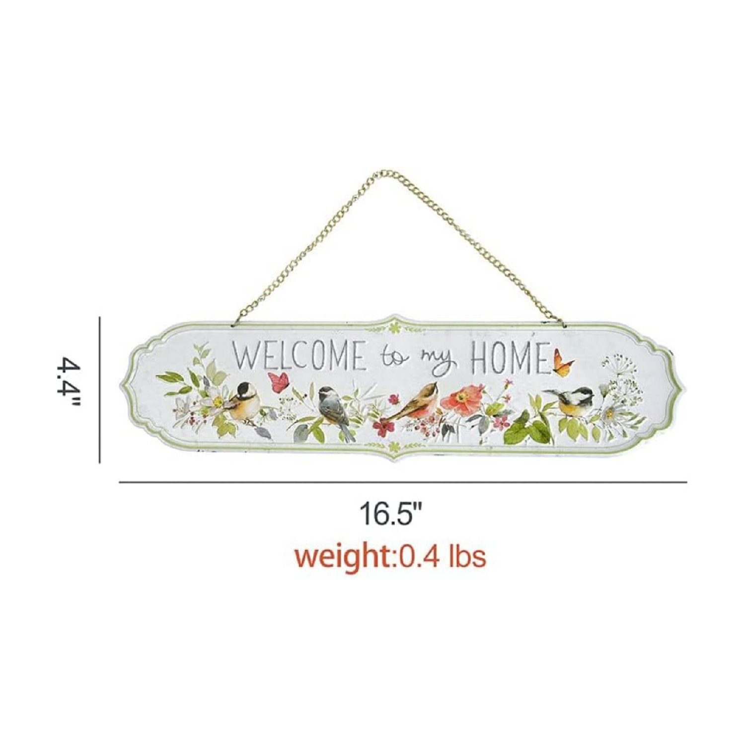 Gracie Oaks Welcome To Our Home Sign Front Door Welcome Sign Metal ...