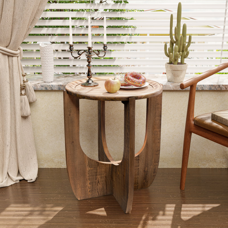 Loon Peak® Keenesburg Rustic Farmhouse End Table, French Country Accent ...