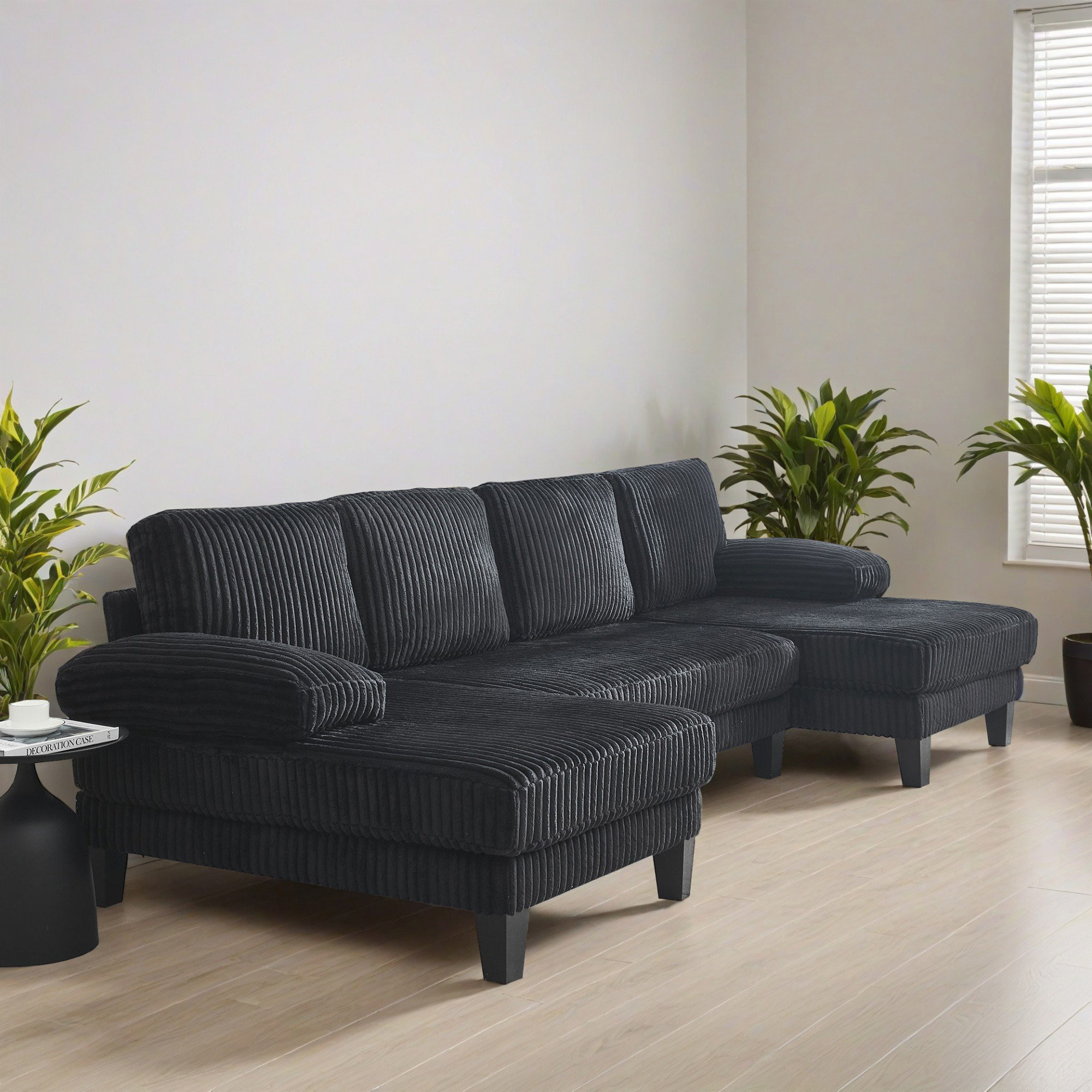 Ebern Designs Modern U-shaped Sectional Sofa 114.22" Corner Sectional ...