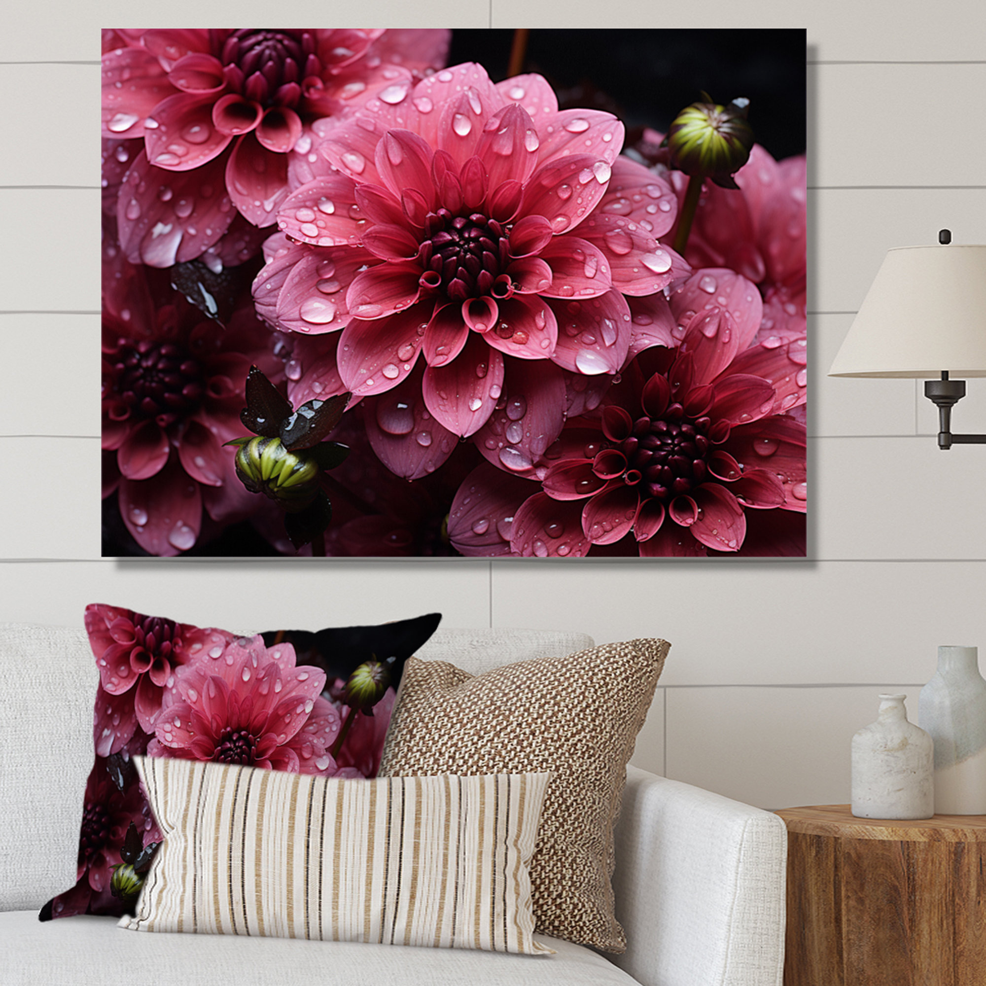 Ebern Designs Majestic Pink Dahlia III On Canvas Print | Wayfair