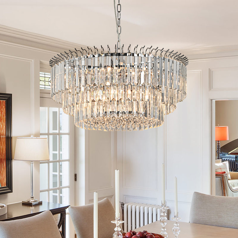 Mercer41 Futral 9 - Light Dimmable Crystal Chandelier | Wayfair