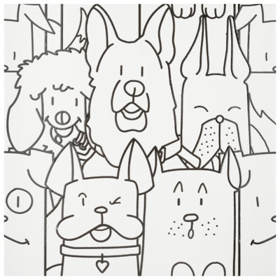 Merola Tile Oh My Dog 10" x 10" Porcelain Patterned Wall & Floor Tile ...