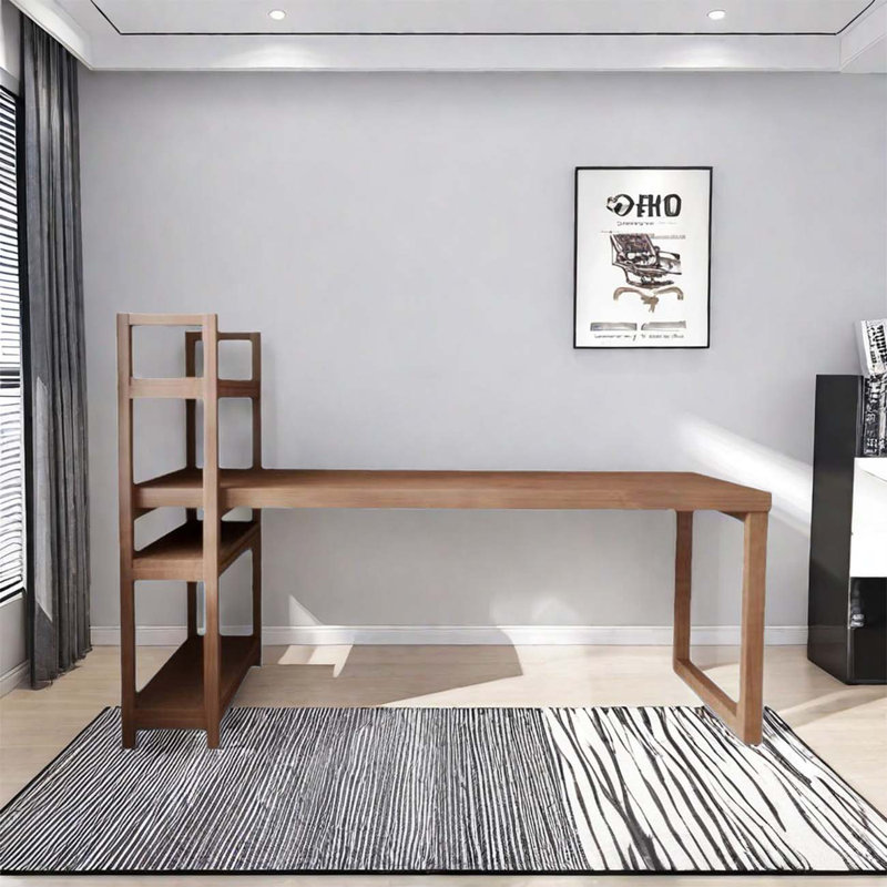 Hart Enjoy life Creative Solid Wood Computer Desk With Bookshelf ...