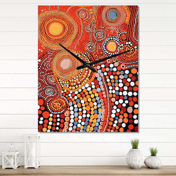 DesignArt Aboriginal Circular Dot Amber Compositions III - Transitional ...