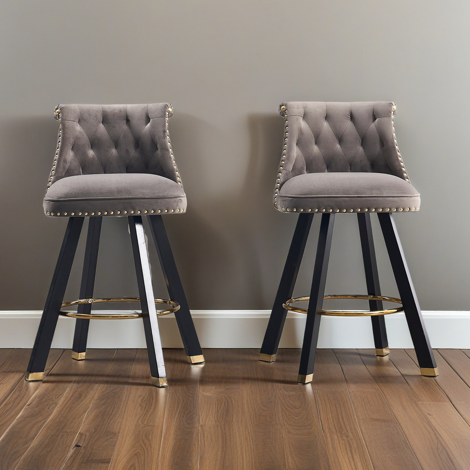 Everly Quinn Set Of 2,Back Pull Point Design, Velvet Material, 360 ...