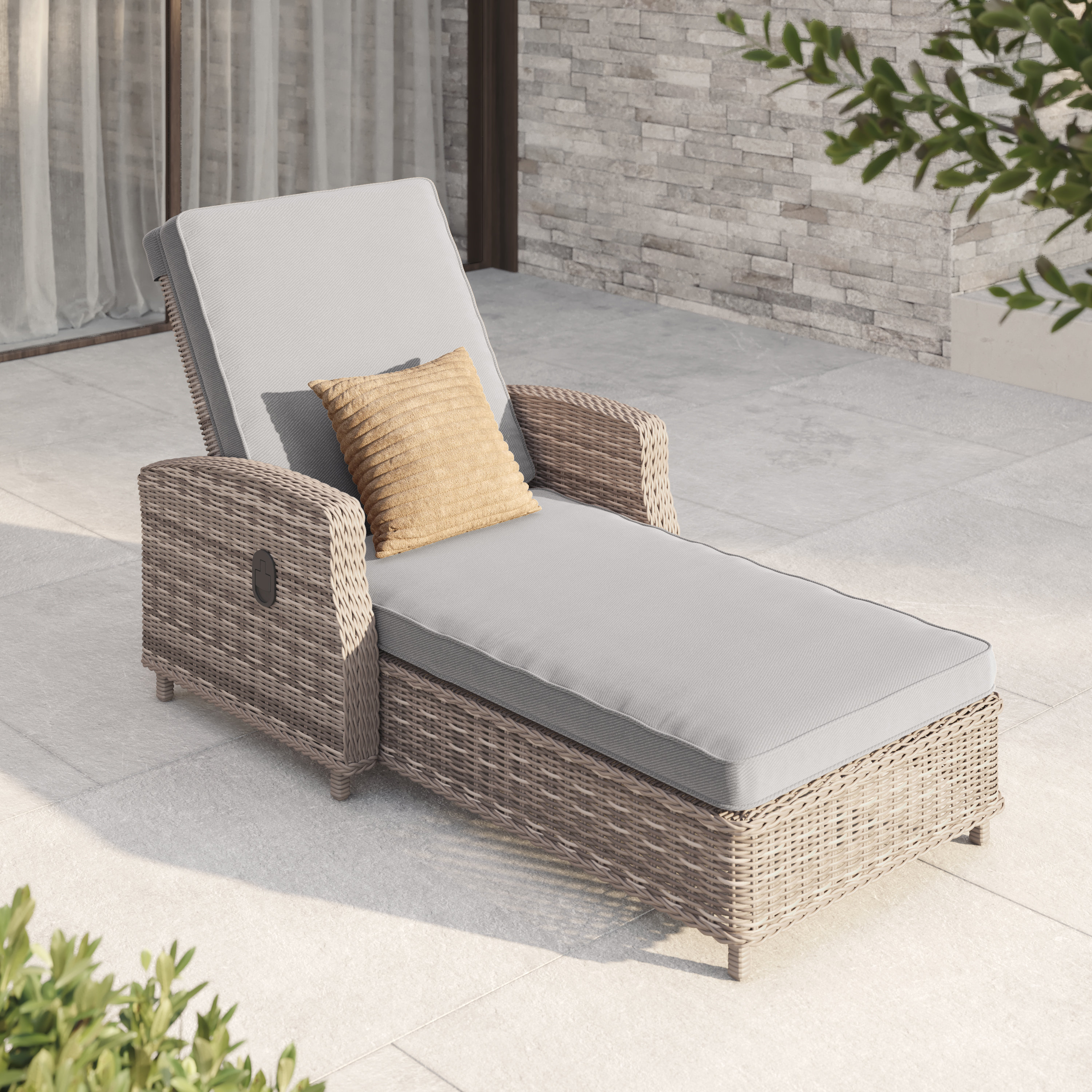 Lark Manor™ Alyeska Reclining Chaise with Sunbrella/Olefin Cushions ...