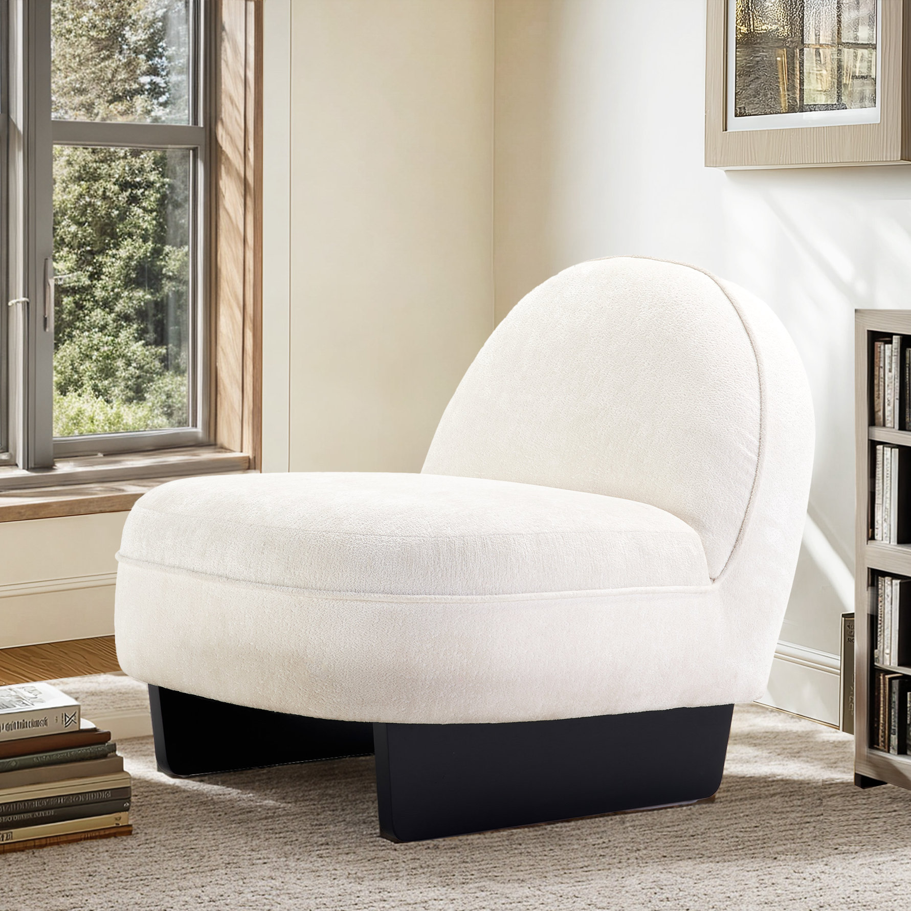 Latitude Run® Alaan Modern Sherpa Slipper Chair & Reviews | Wayfair