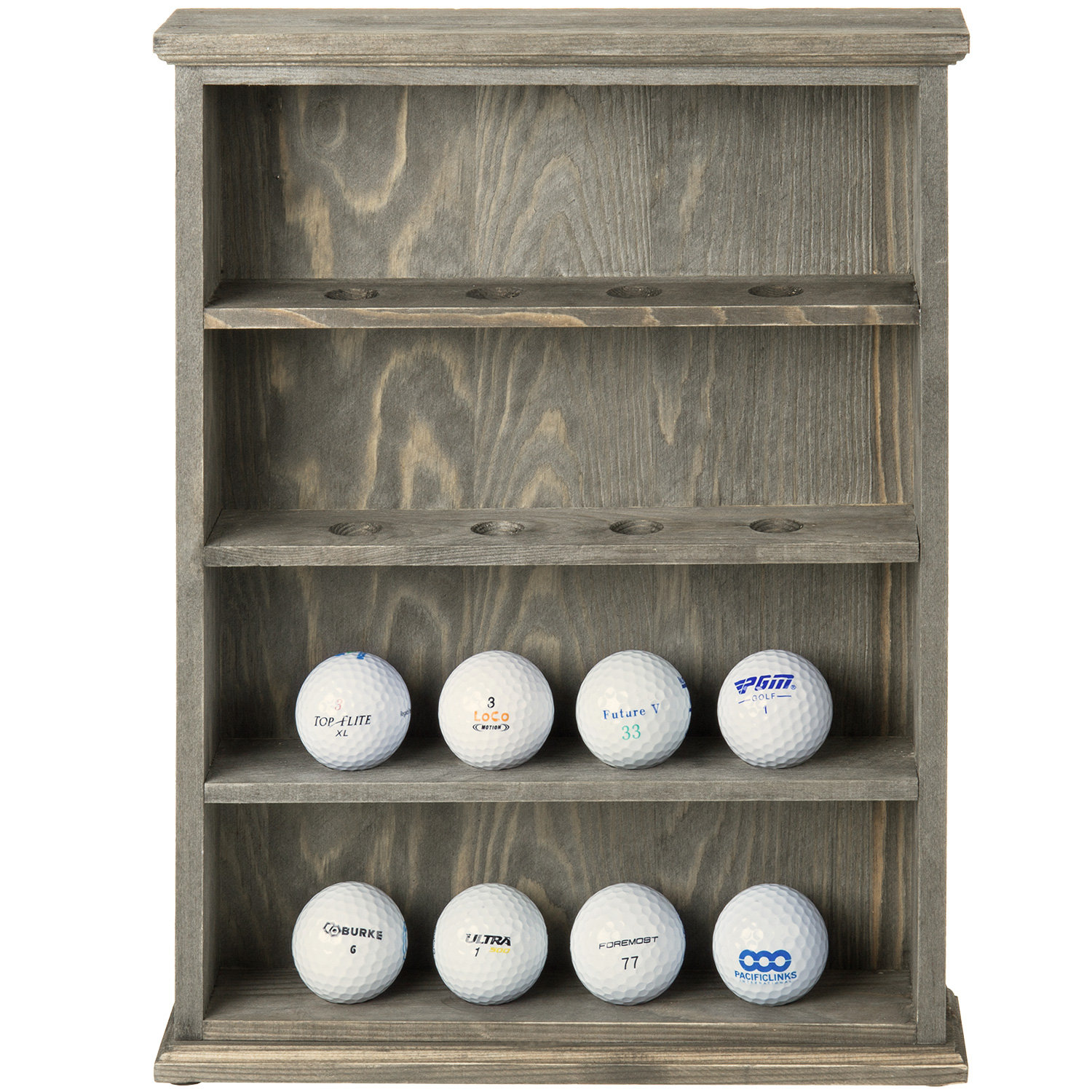 MyGift Gray Wood Wall Memorial Golf Display Case | Wayfair