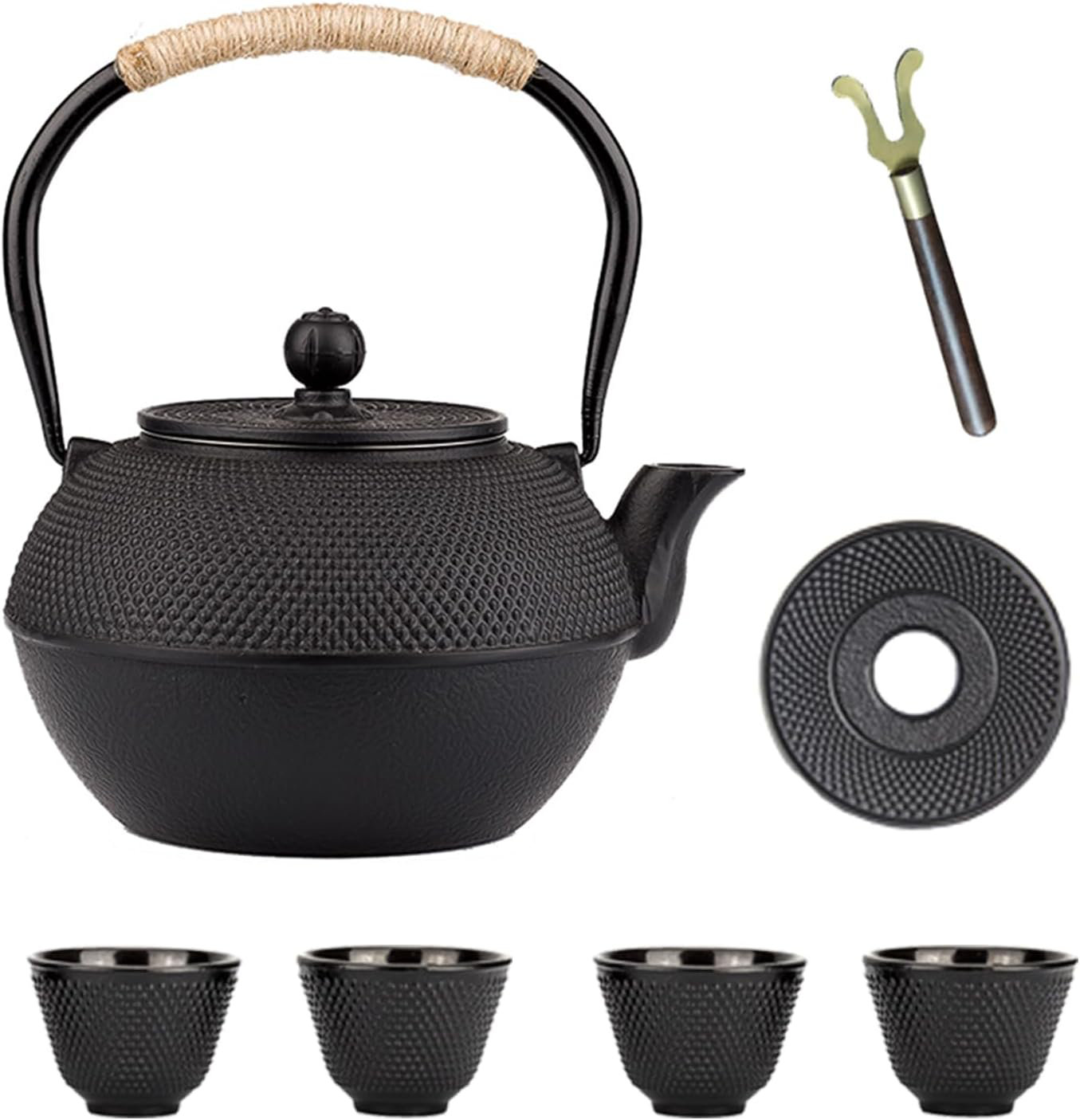 Lark Manor™ Cast Iron Tea Pot Set, Japanese Tetsubin Tea Kettle Durable ...